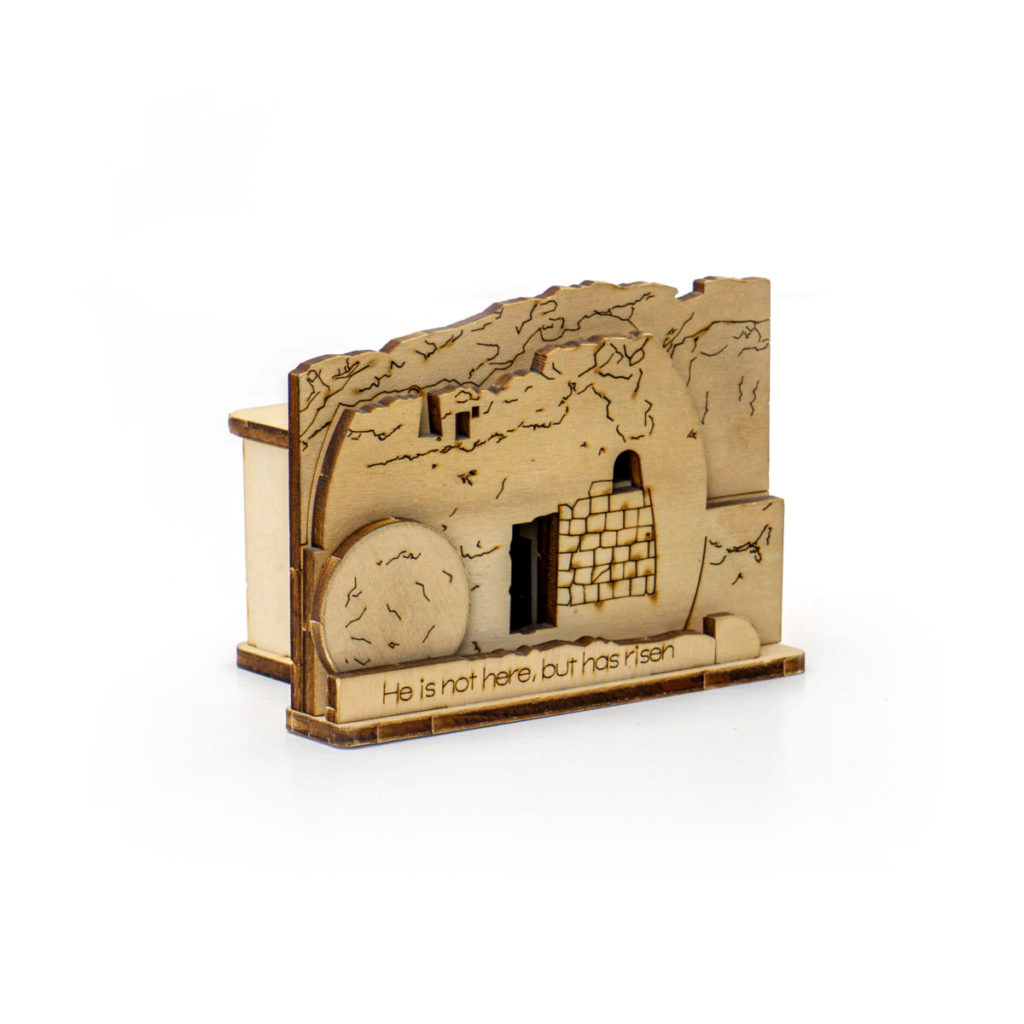 The Empty Tomb (Plain) – Educational Wooden Model – The Garden Tomb Shop