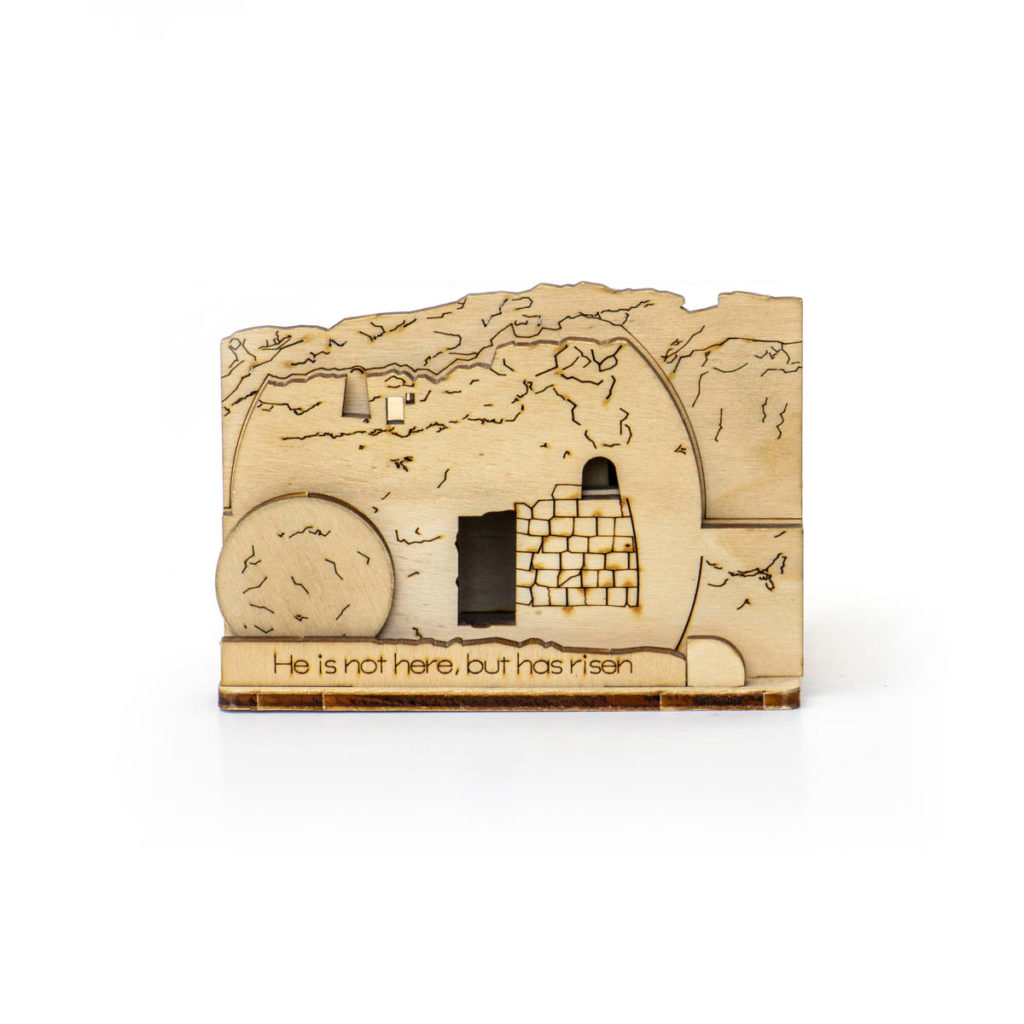 The Empty Tomb (Plain) – Educational Wooden Model – The Garden Tomb Shop